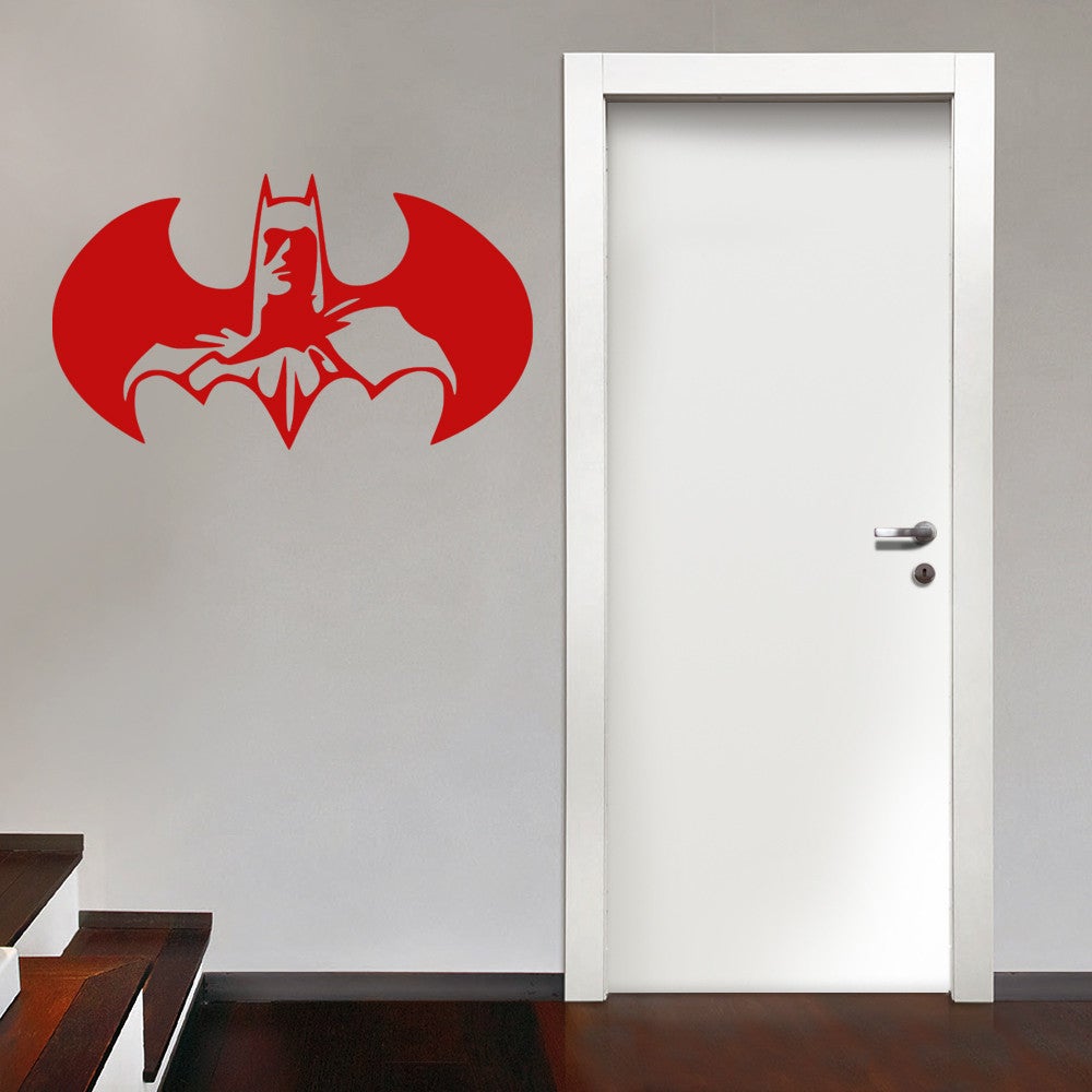 BATMAN - Sticker mural en vinyle 55x95 cm - Couleur ROUGE | Leroy Merlin