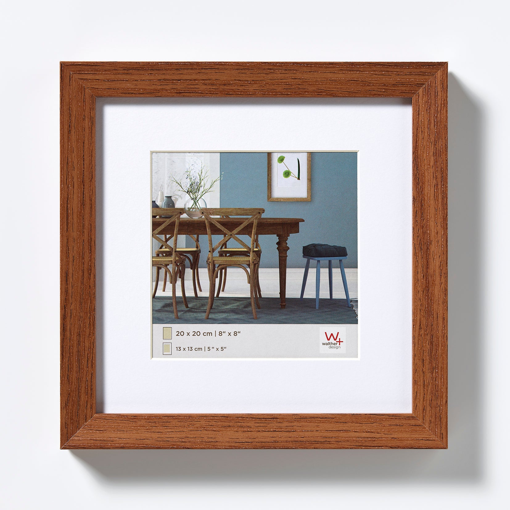 Fiorito cadre en bois 20x20 cm, CHÊNE FONCÉ | Leroy Merlin