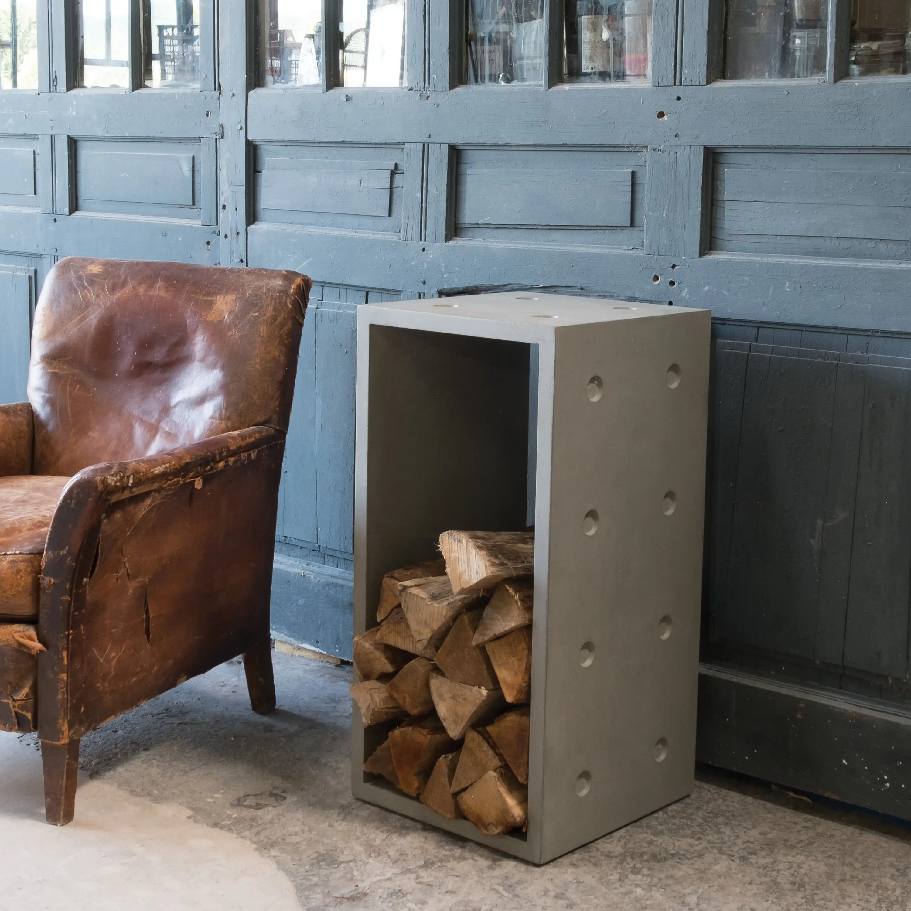 Module de rangement rectangle en béton gris - 74,5x37cm | Leroy Merlin