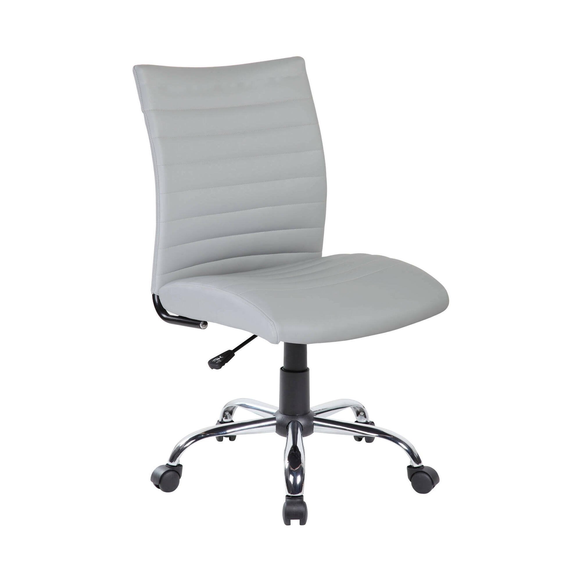 Chaise de bureau ergonomique à roulettes Lia, 54 x 48 x 90 cm, gris ...