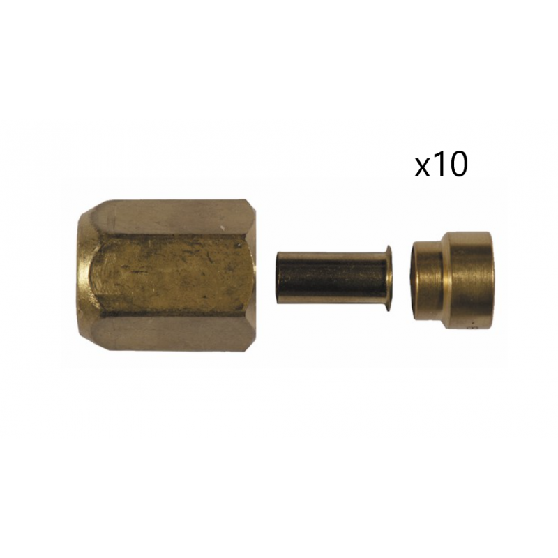 Sachet de 10 Raccords Laiton SERTO 3/8" Épaisseur 0,8mm - 416.2384.095 | Leroy Merlin