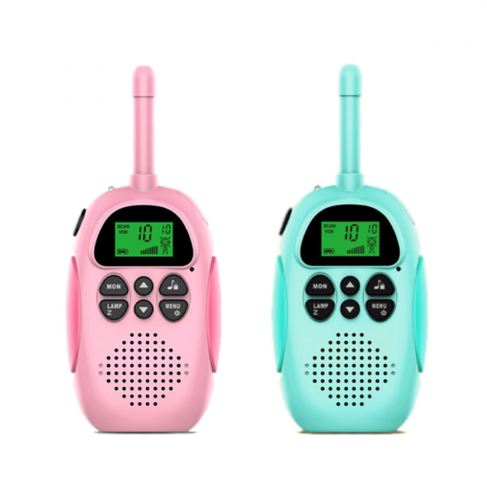 Walkie-talkies recargables, paquete de 2 (rosa, azul), para niños ...