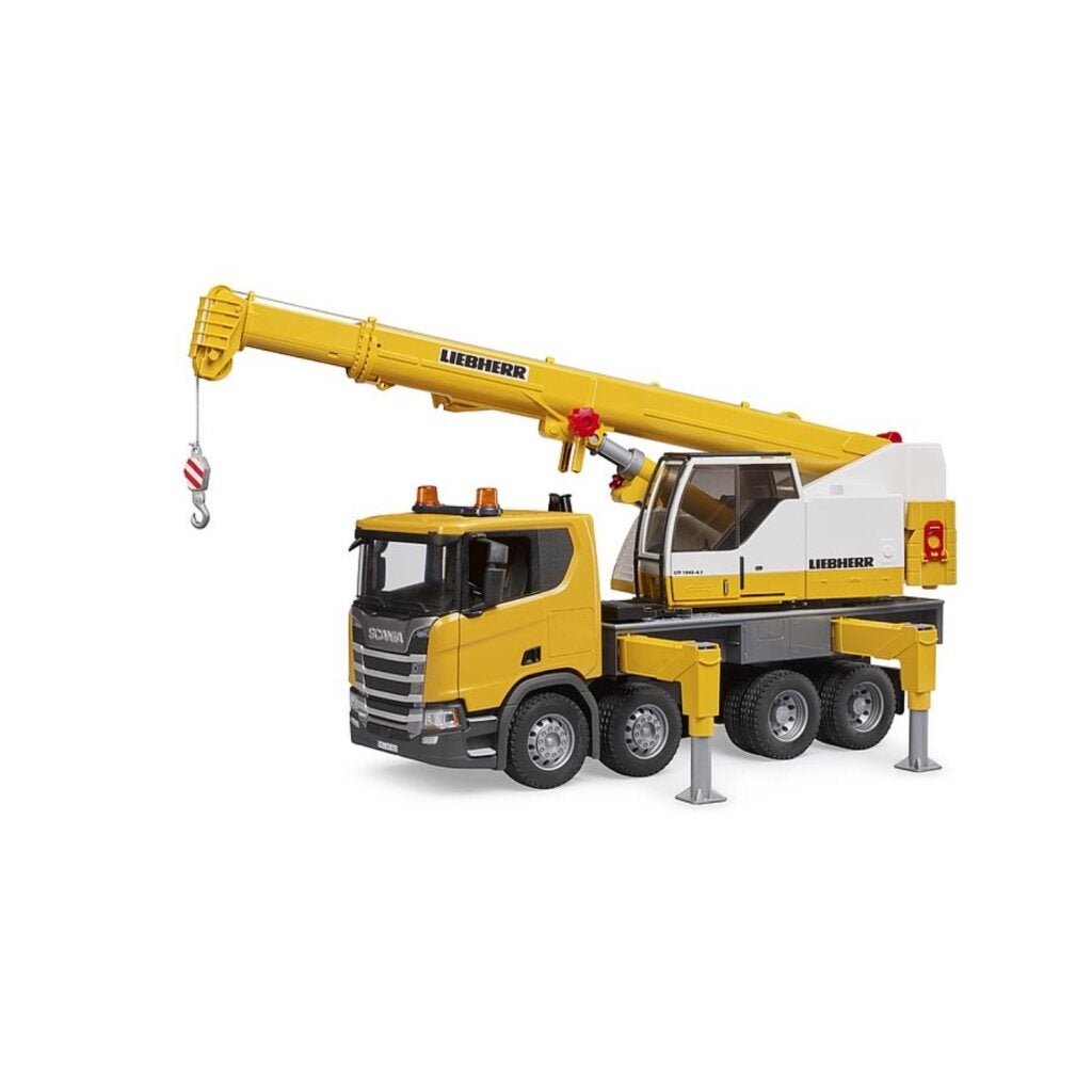 Bruder Scania Super 560R Camion Grue Liebherr avec Lumières et Sons ...