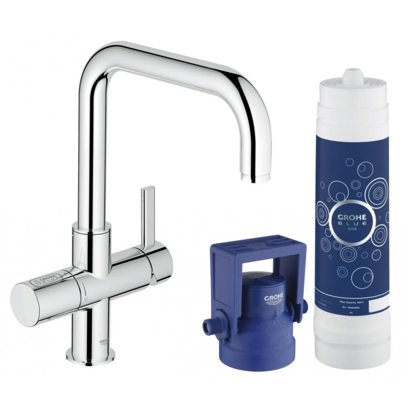 GROHE 31299001 - Blue Pure Grifo de cocina con filtro de agua, caño en ...