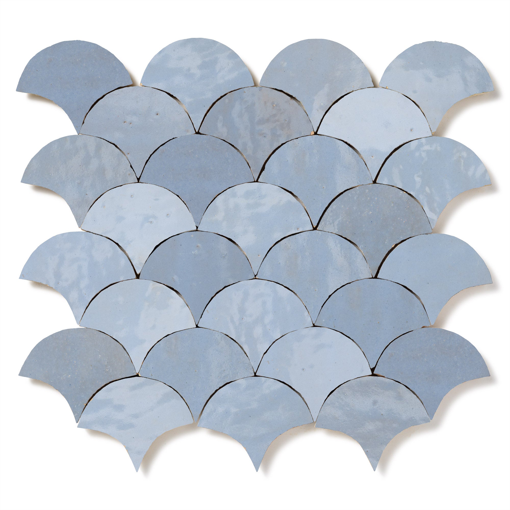 Zellige Marocain Artisanal Véritable - Bleu Gustavien Ecaille petit 7 ...