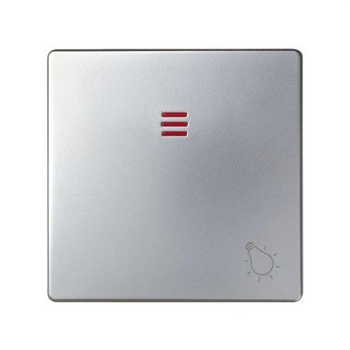 Tecla individual con visor y grabado luz aluminio Simon 82 | Leroy Merlin