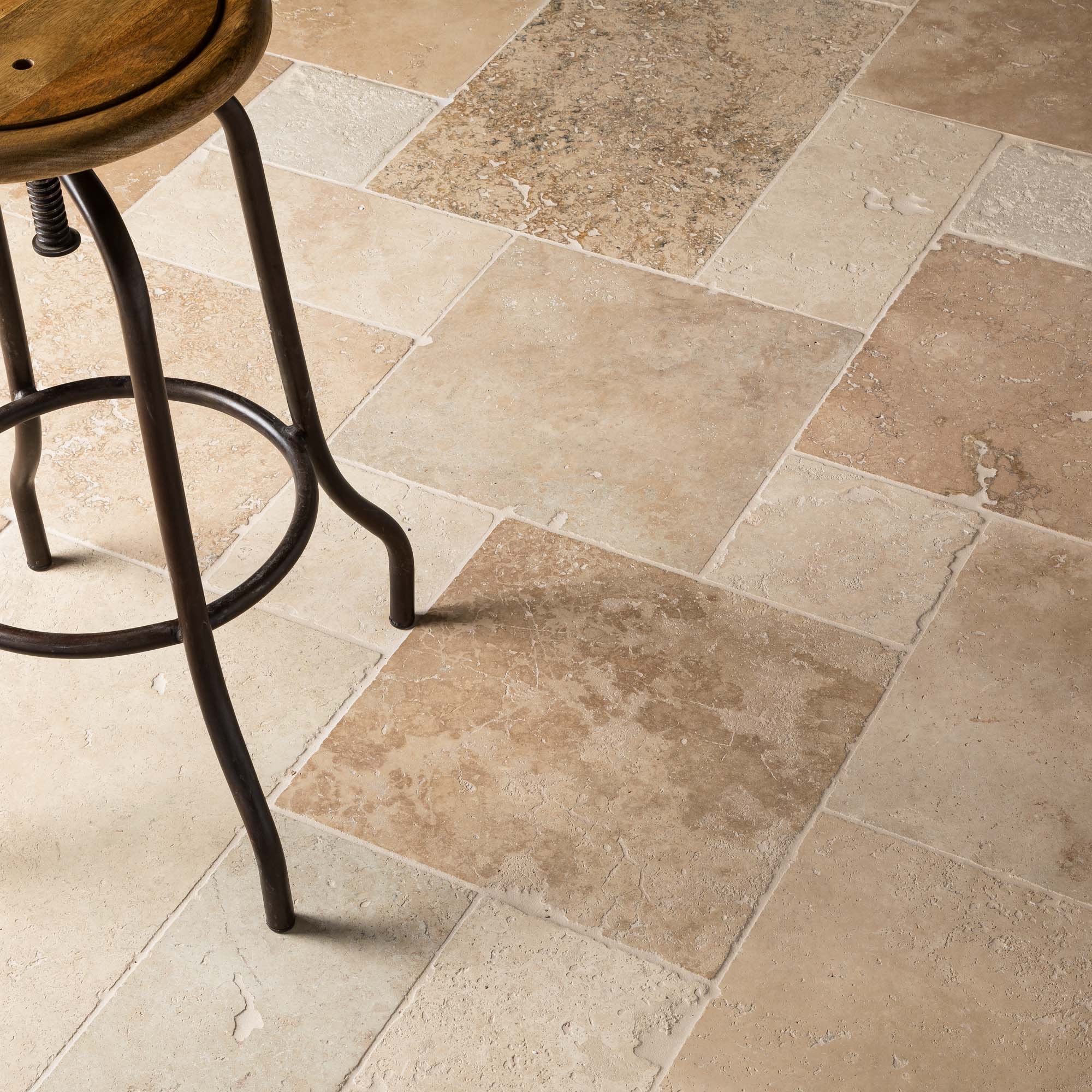 Travertin Intérieur et Extérieur Beige Mix 2nd Choix Multiformat Opus 4 ...