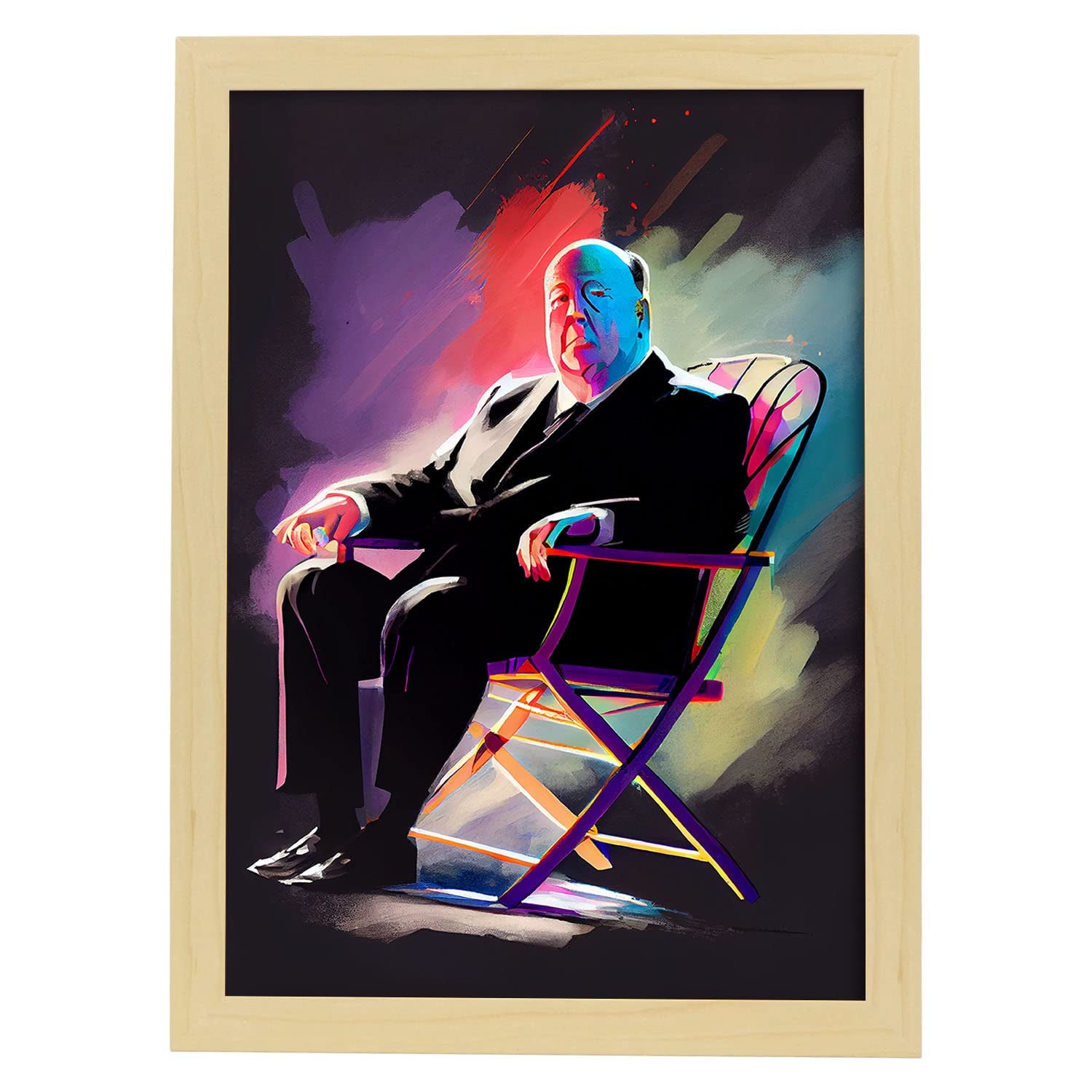Nacnic Poster De Alfred Hitchcock En Estilo Retrato A Todo Color ...