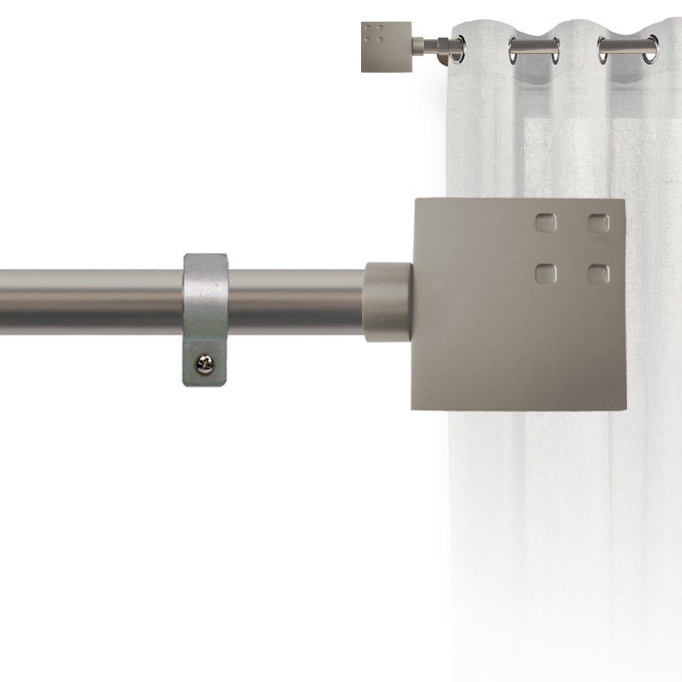 Kit de Tringle à rideau en métal Ø22mm, Carré Installation au mur ...