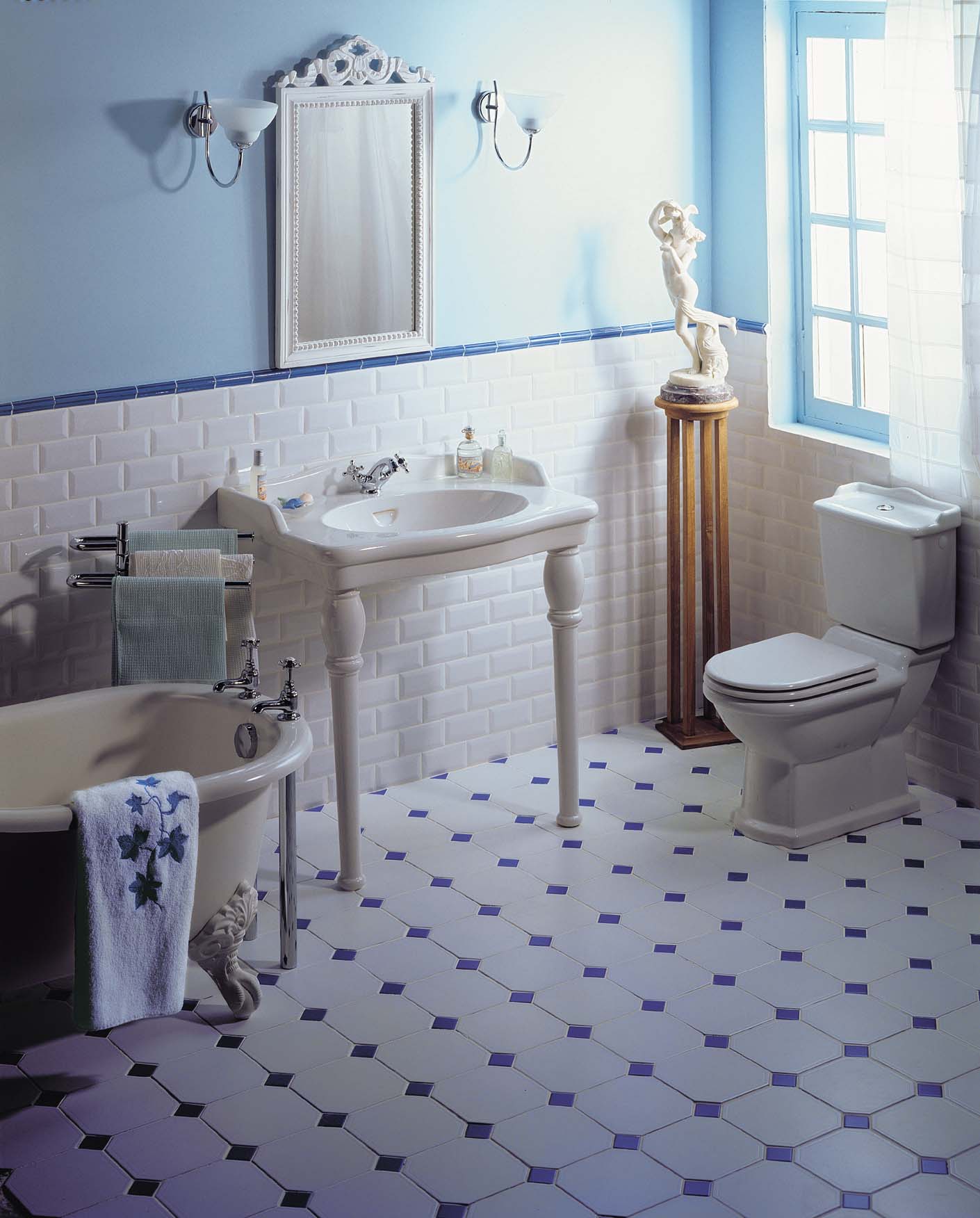 Lavabo sur Colonnettes Louxor monotrou Blanc Sarreguemines | Leroy Merlin