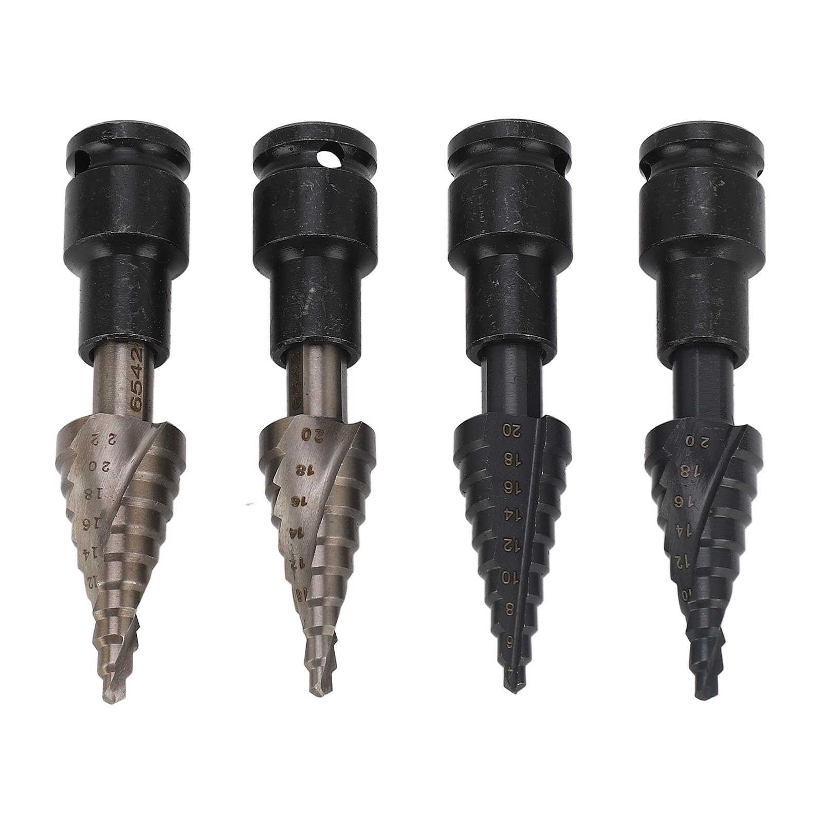 Juego de 4 brocas escalonadas de acero de alta resistencia con ranuras ...