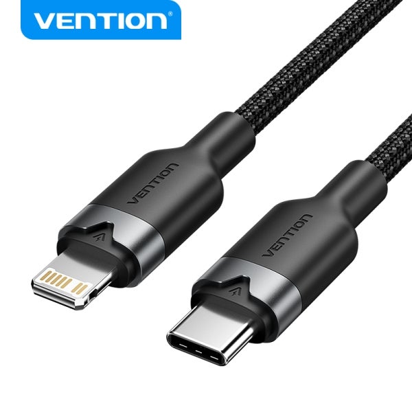 Cable USB Tipo-C Lightning Vention LALBH/ USB Tipo-C Macho - Lightning ...