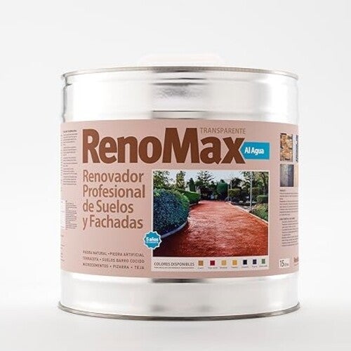 RENOMAX - Resina Hormigon Impreso y Superficies Porosas Al Agua, 15L ...