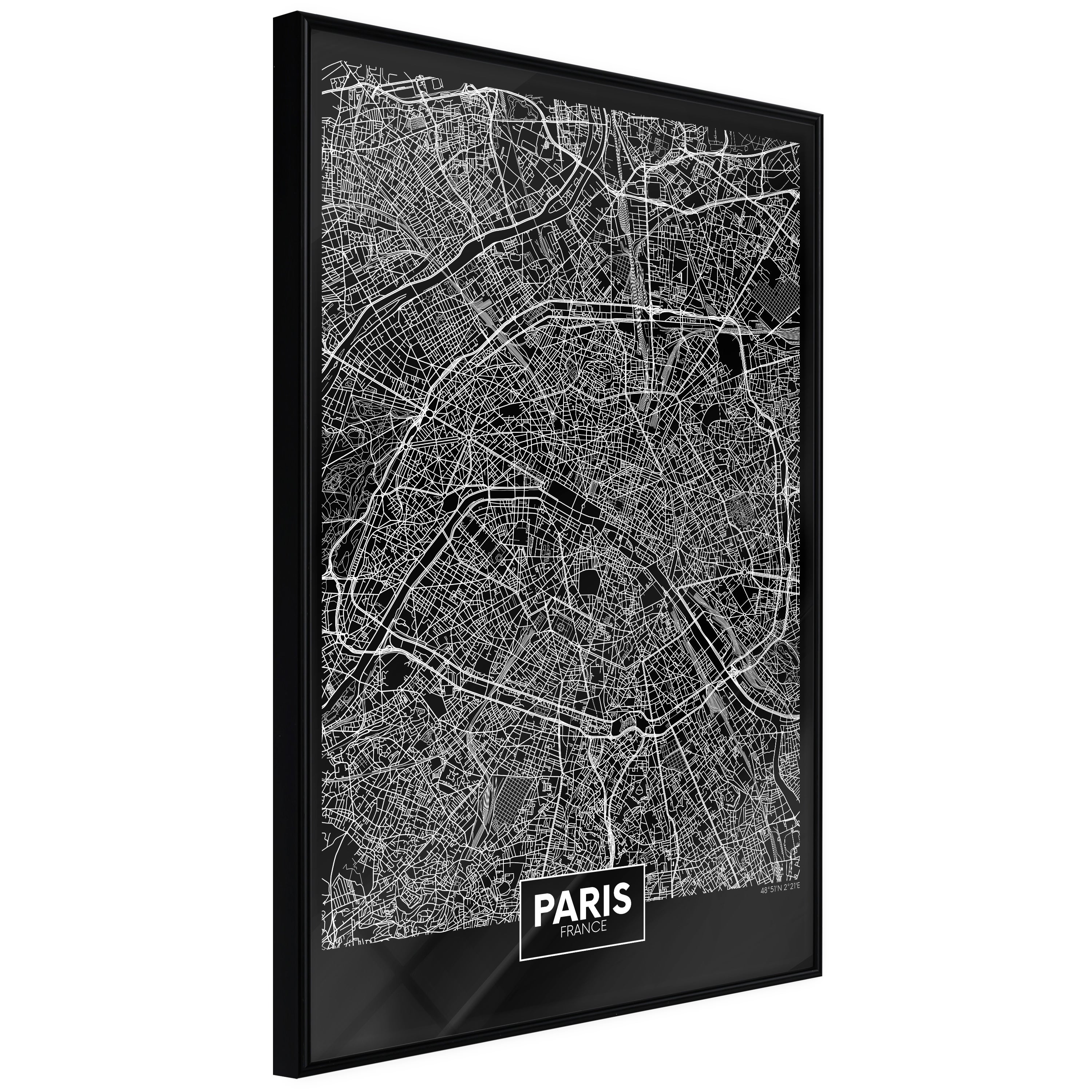 Poster et affiche - City Map: Paris (Dark) - 30x45 | Leroy Merlin