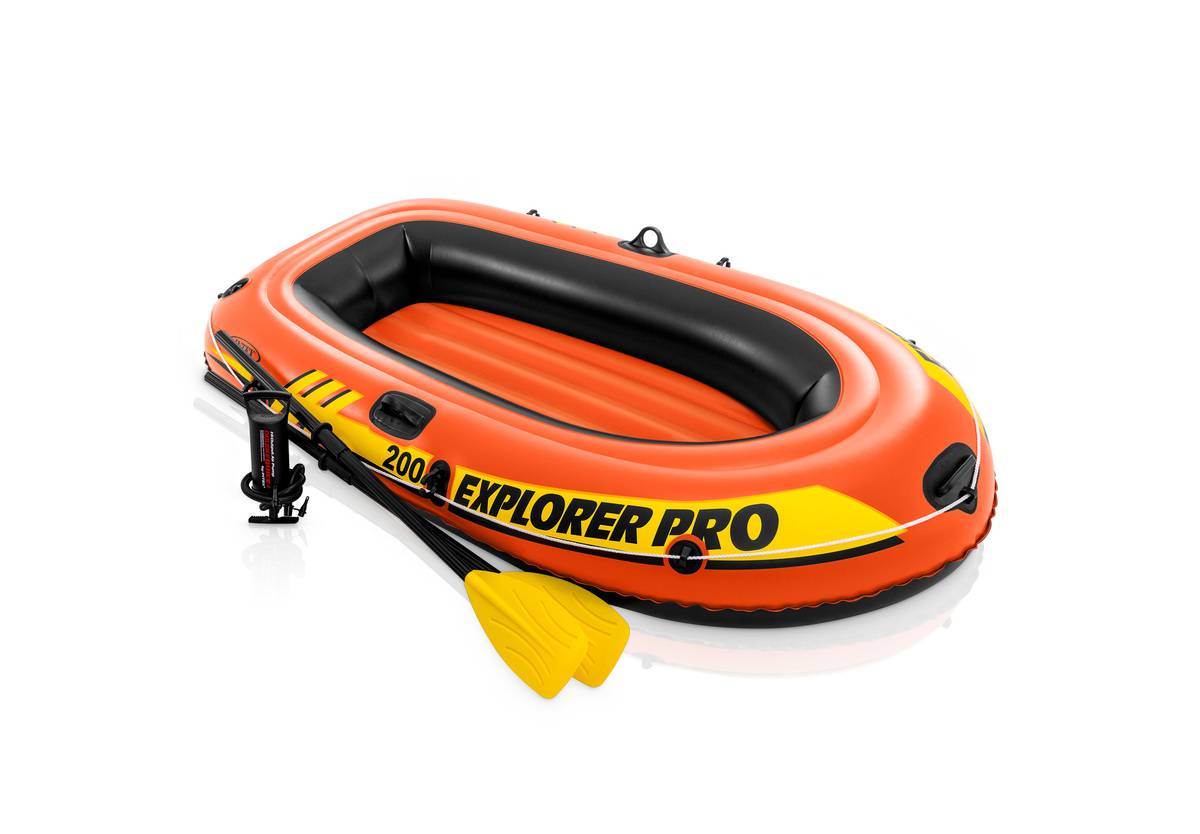 Bote hinchable Explorer Pro 200 remos + hinchador | Leroy Merlin