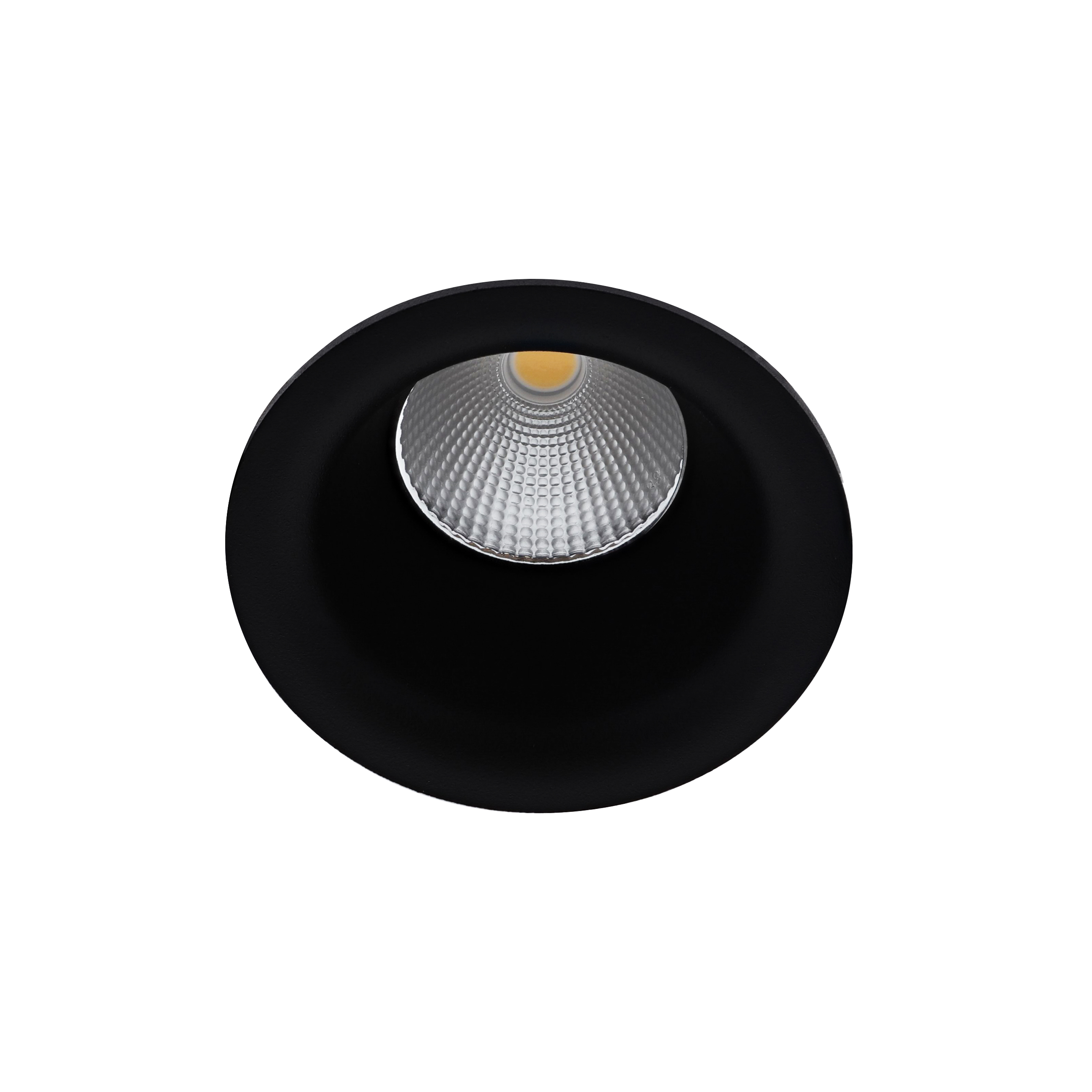 Spot encastré rond fixe réflecteur basse luminance 4000K Noir mat ...