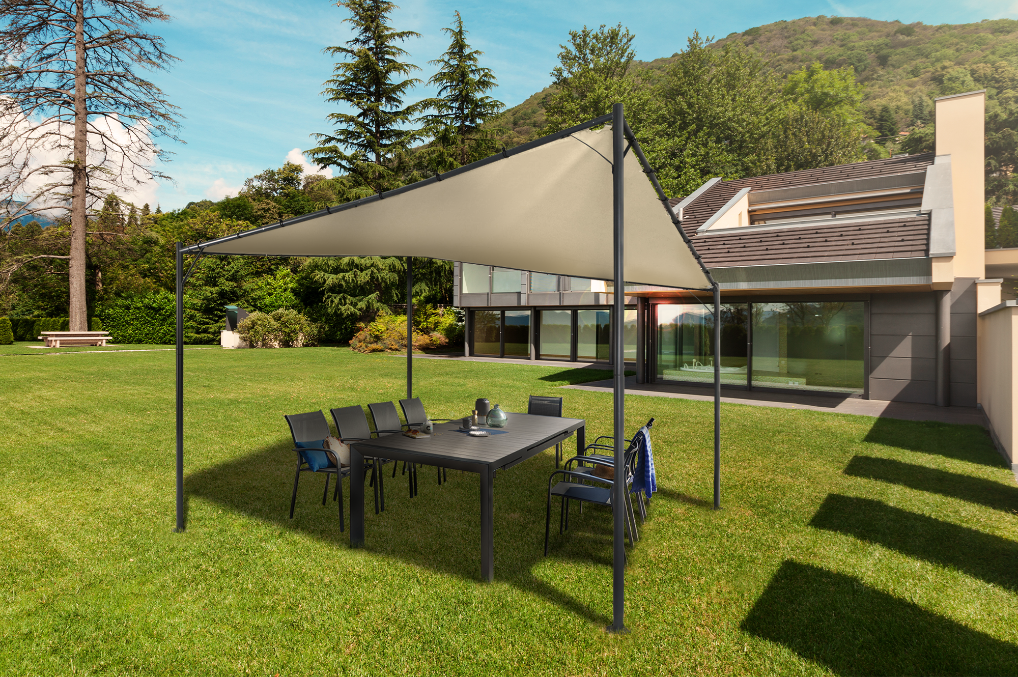 Carpa tipo vela CALA 3.5m x 3.5m Beige | Leroy Merlin