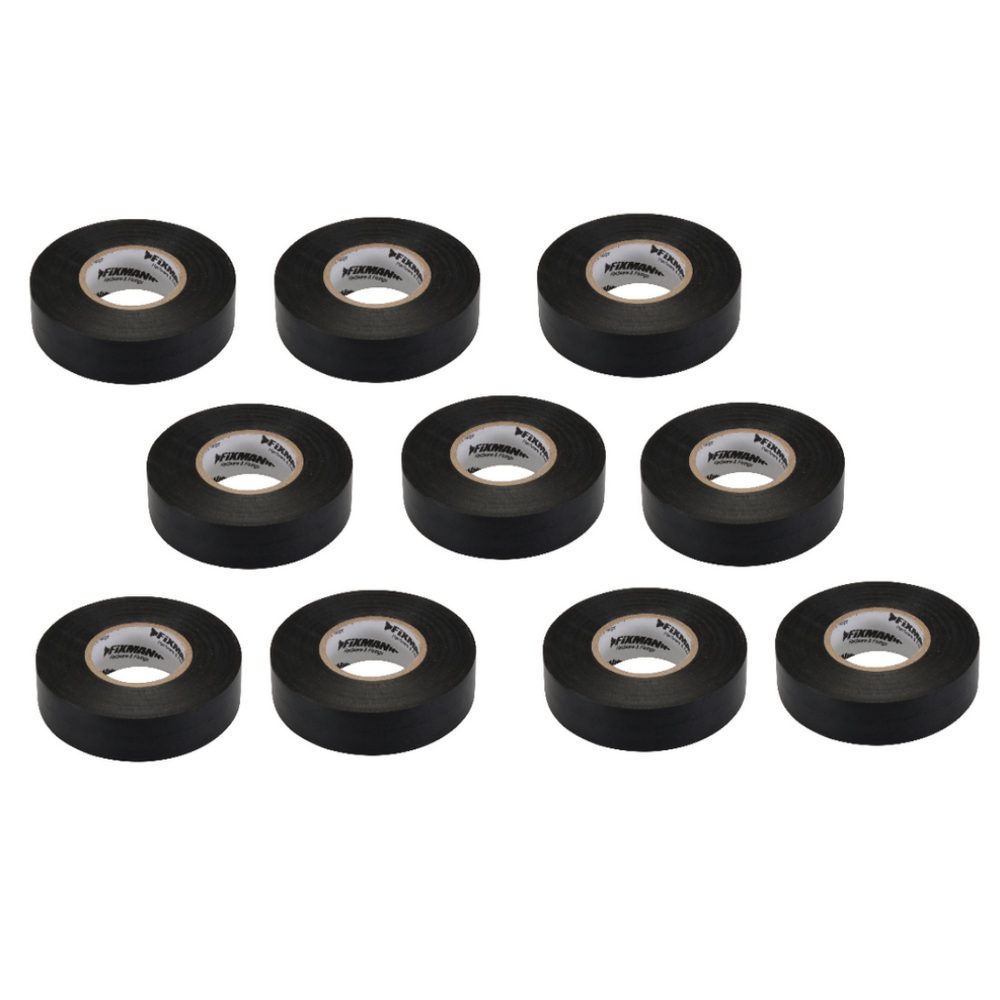 LOT 10 RUBANS ISOLANTS ELECTRIQUE PVC NOIR SPECIAL ELECTRICIEN 33 M x ...
