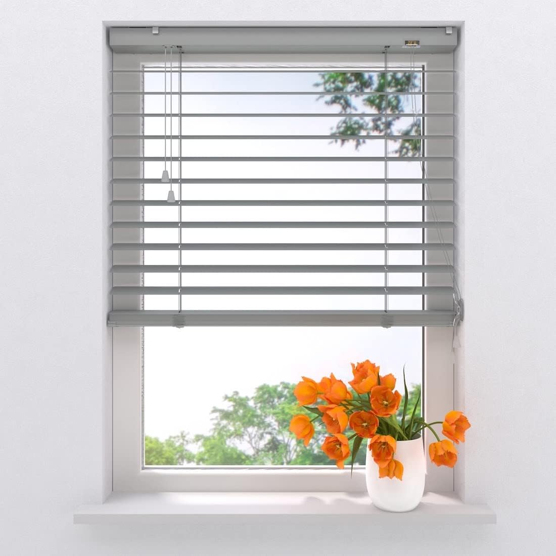 Radeco® Store vénitien en aluminium Easy - 50 mm - Gris Mat - 150 x 180 ...