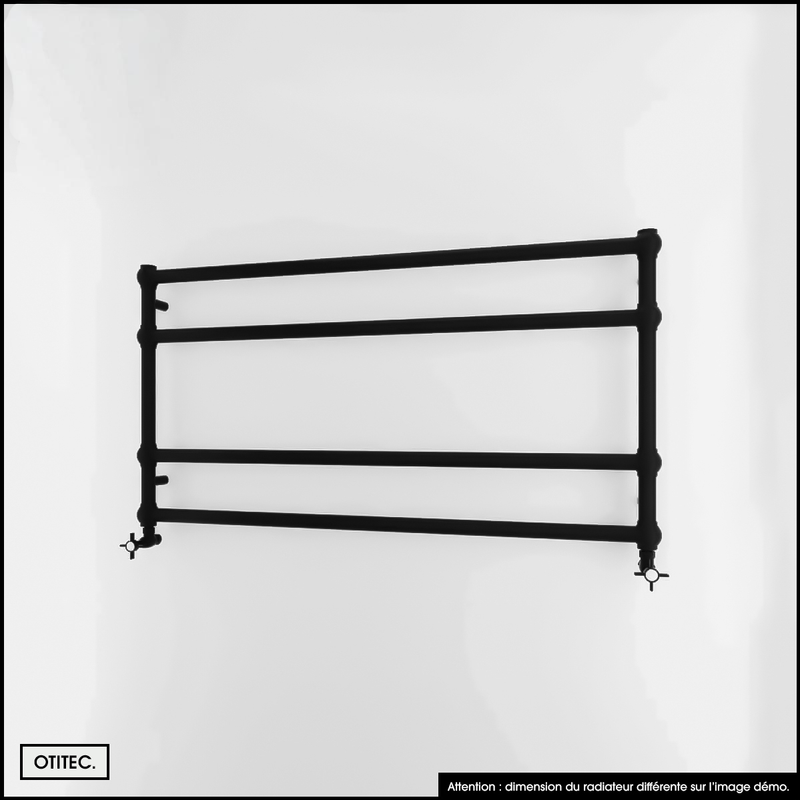 Radiador de Agua Caliente - 120 x 53 cm - Negro - WAME | Leroy Merlin