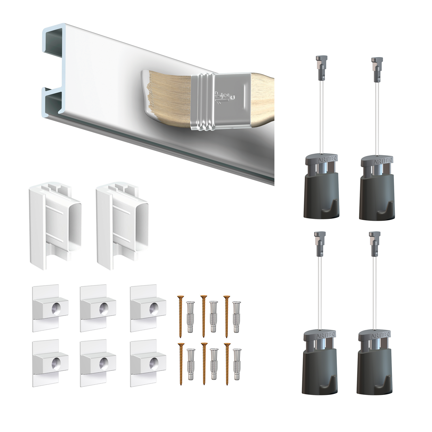 Cimaise Box Artiteq Click 150 cm PREMIUM - Kit accrochage tableau 150 ...