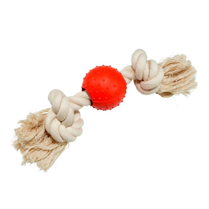 Jouet pour Chien "Corde & Balle" 25cm Naturel | Leroy Merlin