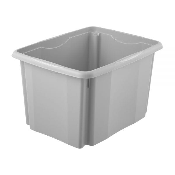 Grand Bac en plastique 45 litres - Gris Clair | Leroy Merlin
