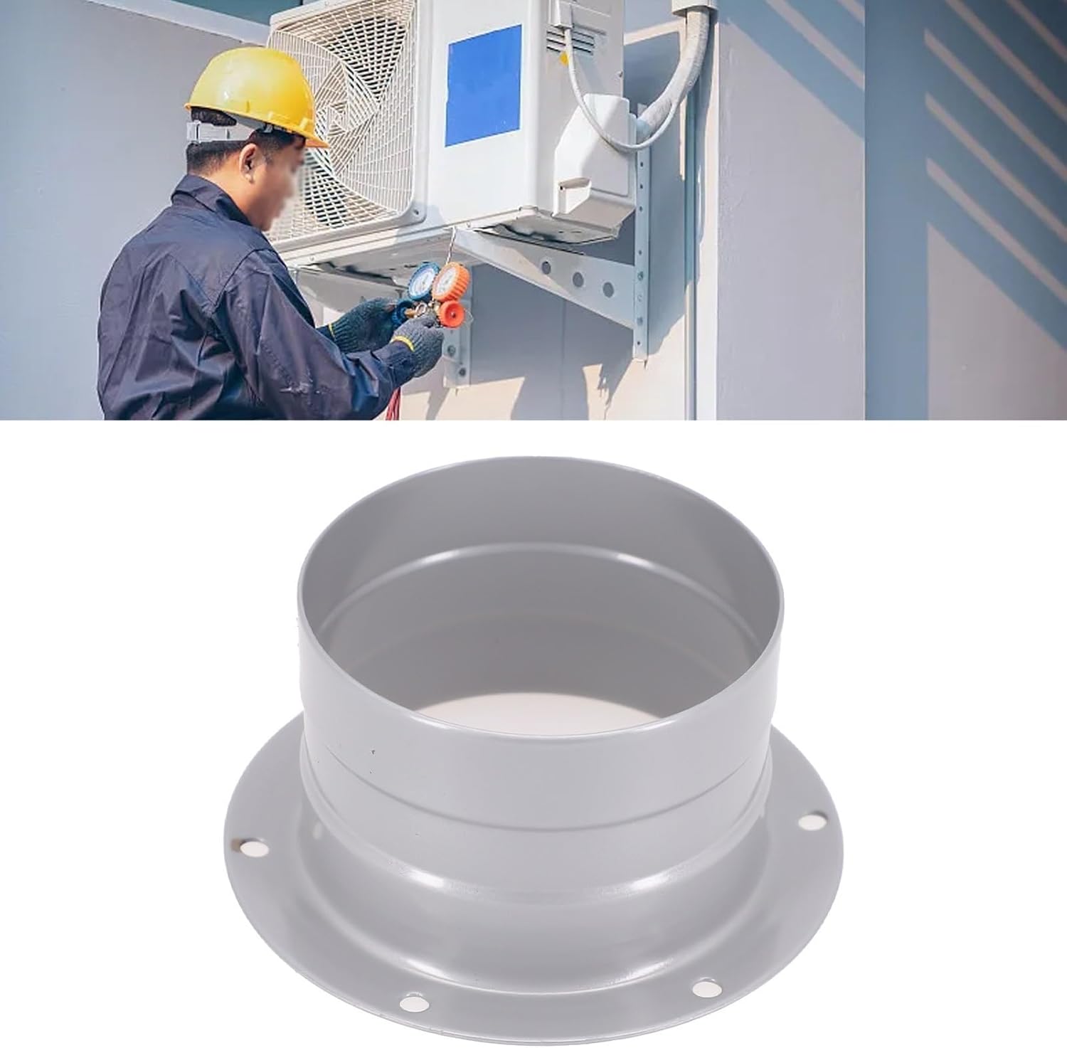 Raccord de tuyau à bride métallique, adaptateur de bride d'aération de ...