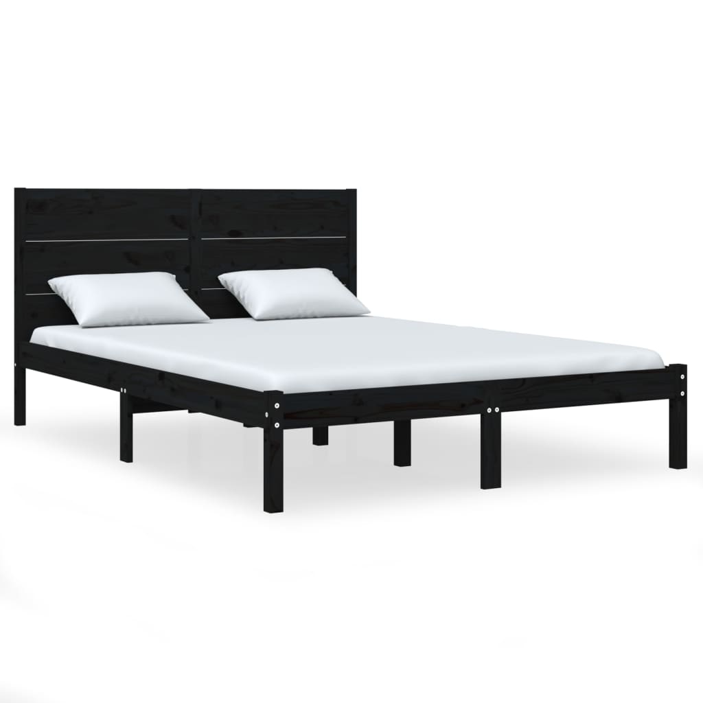 Cama matrimonial | Cama para adultos | Estructura de cama madera maciza ...