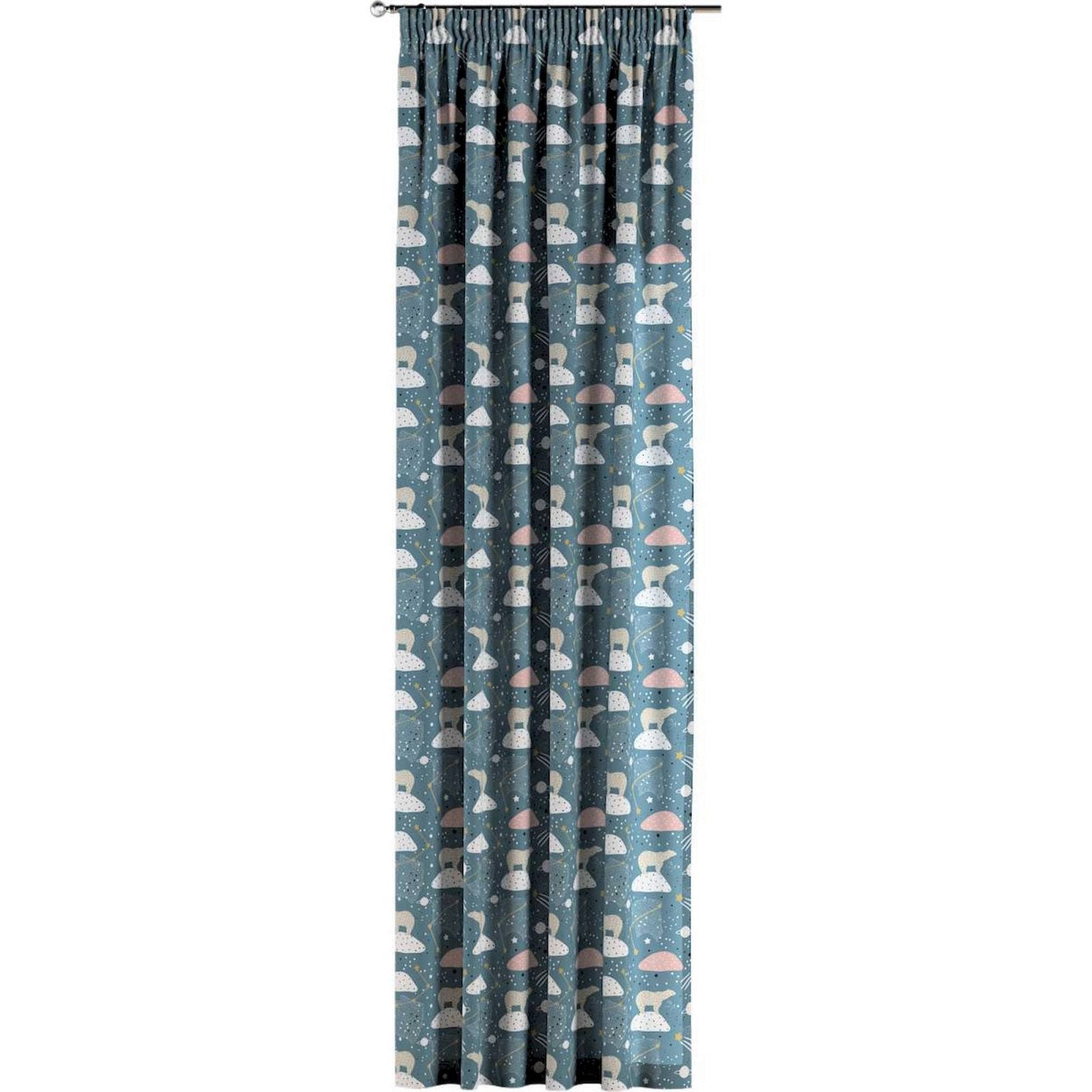 Rideaux à galon fronceur Magic 130 x 260 cm Bleu | Leroy Merlin