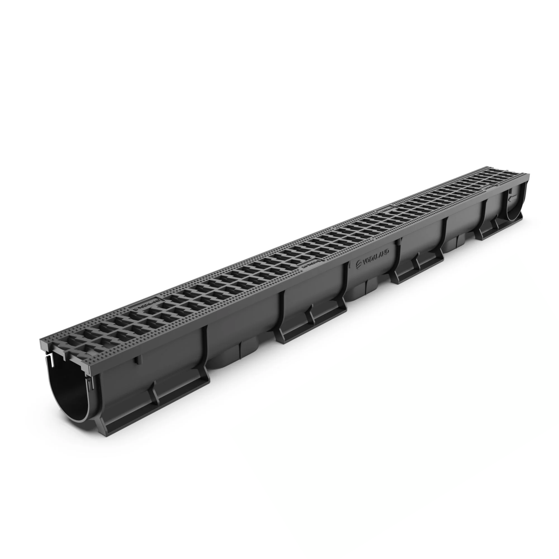 Canal de plástico Easy 1 con reja de plástico negro - 1000mm L x 90mm A ...