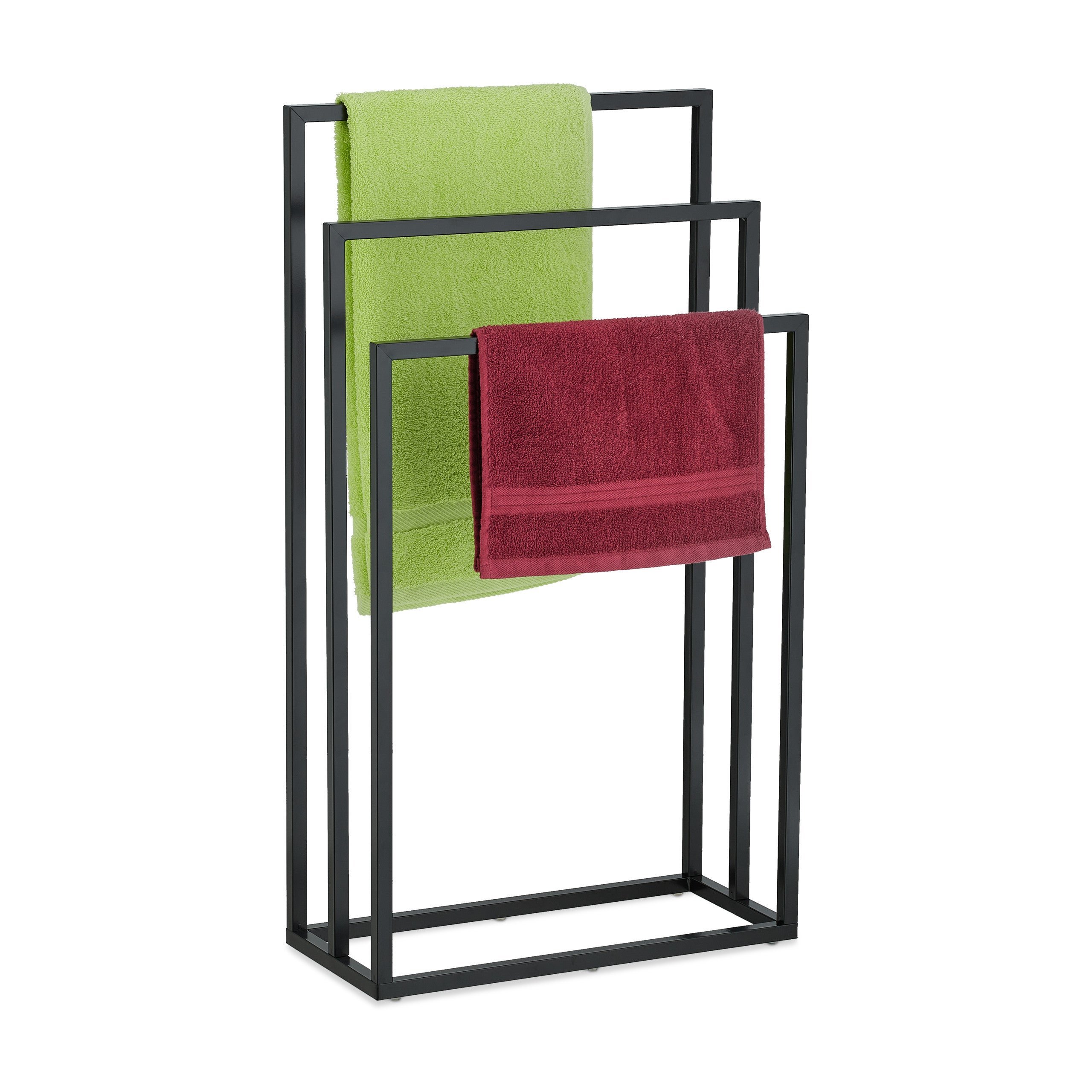 Porte-serviettes, 3 barres, acier, H x L x P : 82,5 x 46 x 21 cm ...