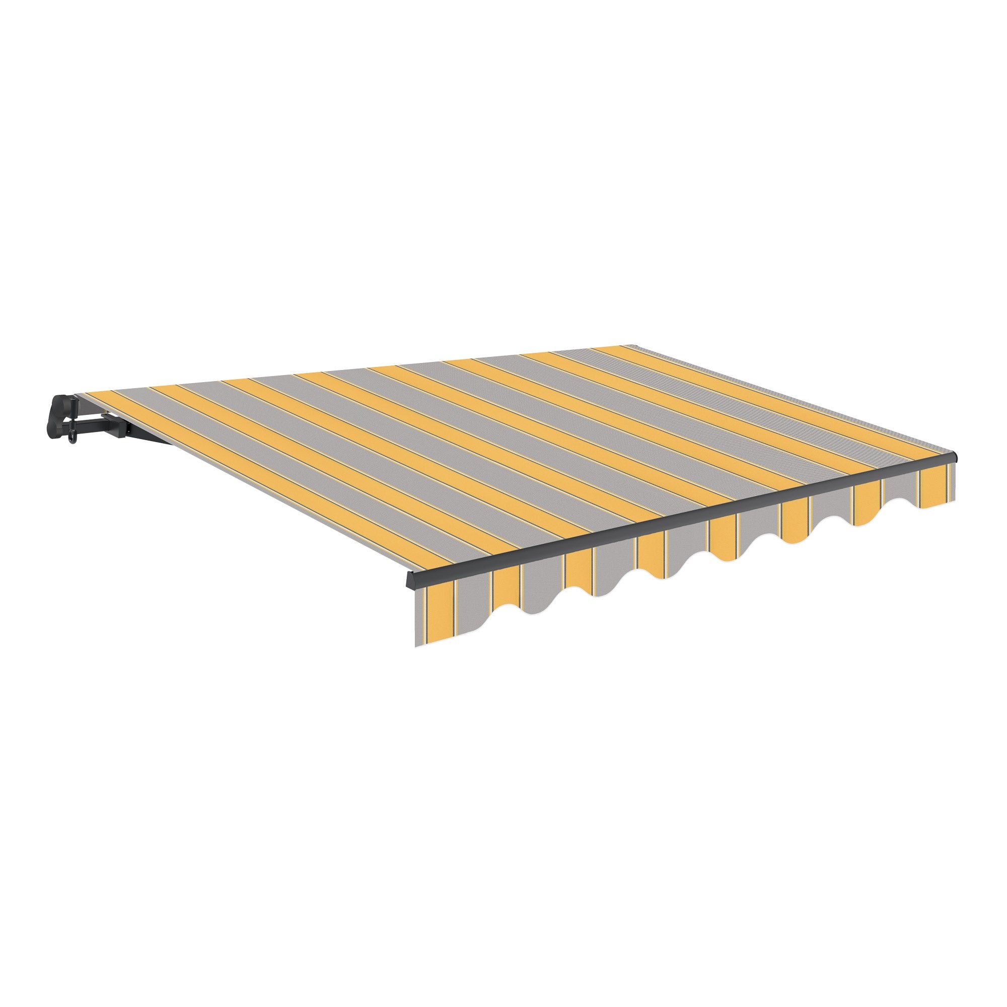 Store banne manuel 3x2,5m Jaune Polyester – Structure Aluminium ...