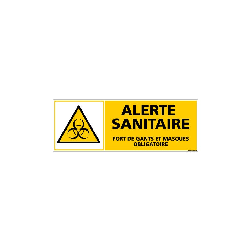 PANNEAU ALERTE SANITAIRE 700 x 250 mm Matière PVC | Leroy Merlin