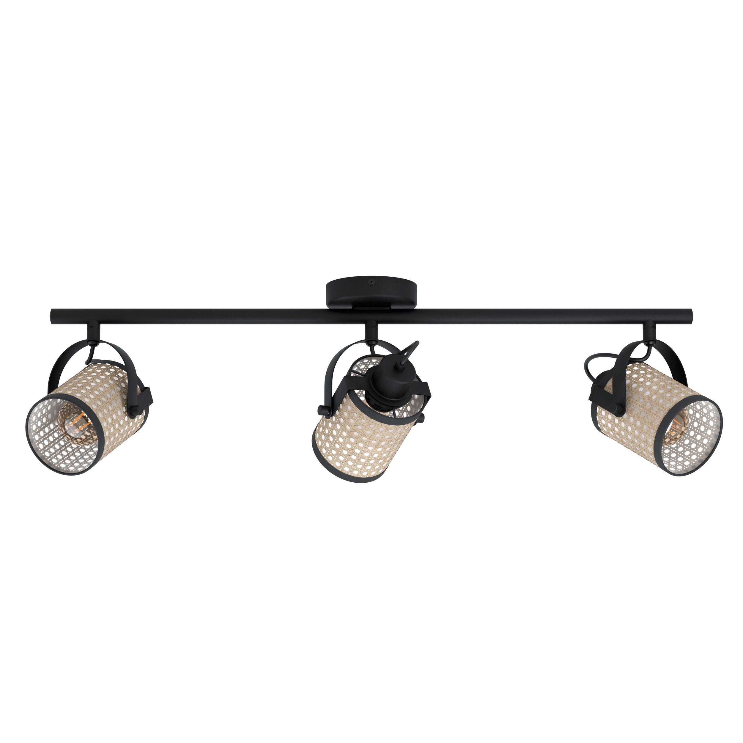 Spot EGLO Spot RUSCOMB E27 3X10W en acier noir 775x0x175mm | Leroy Merlin