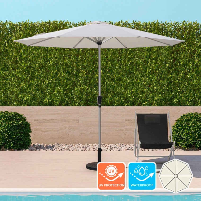 Parasol droit de jardin 3x3 extérieur terrasse Flamenco | Leroy Merlin