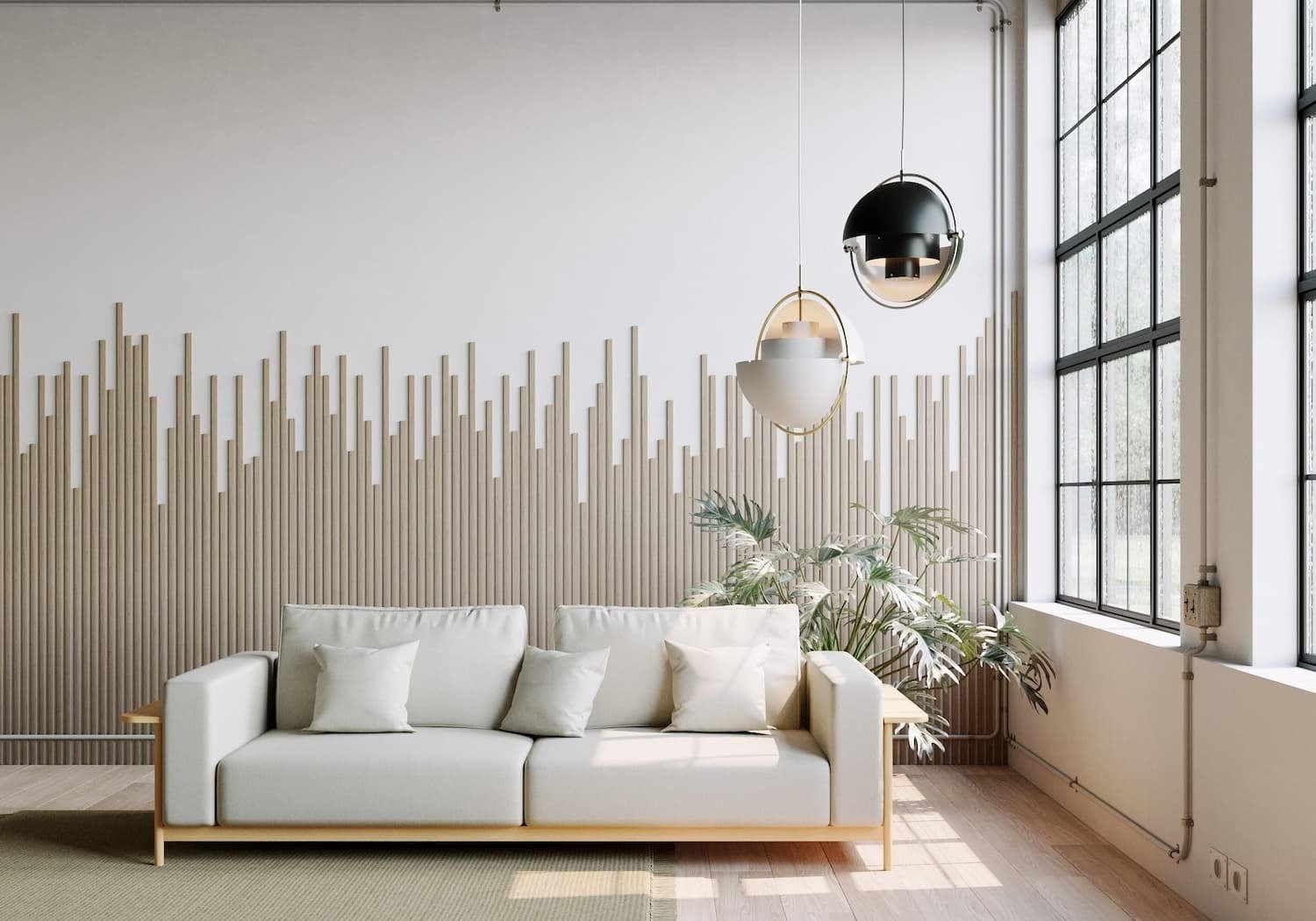 Lot 4 Profils Tasseaux – Panneau Mural Acoustique – 240x2,6x1,3cm ...