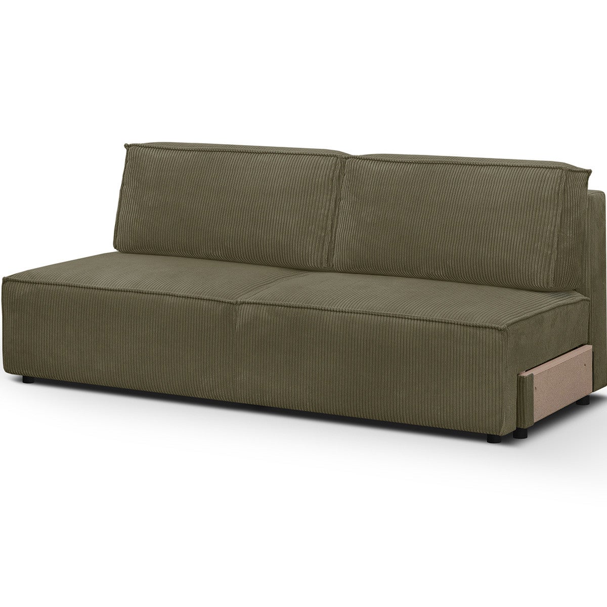 Module canapé convertible 2 places avec coffre de rangement en velours ...