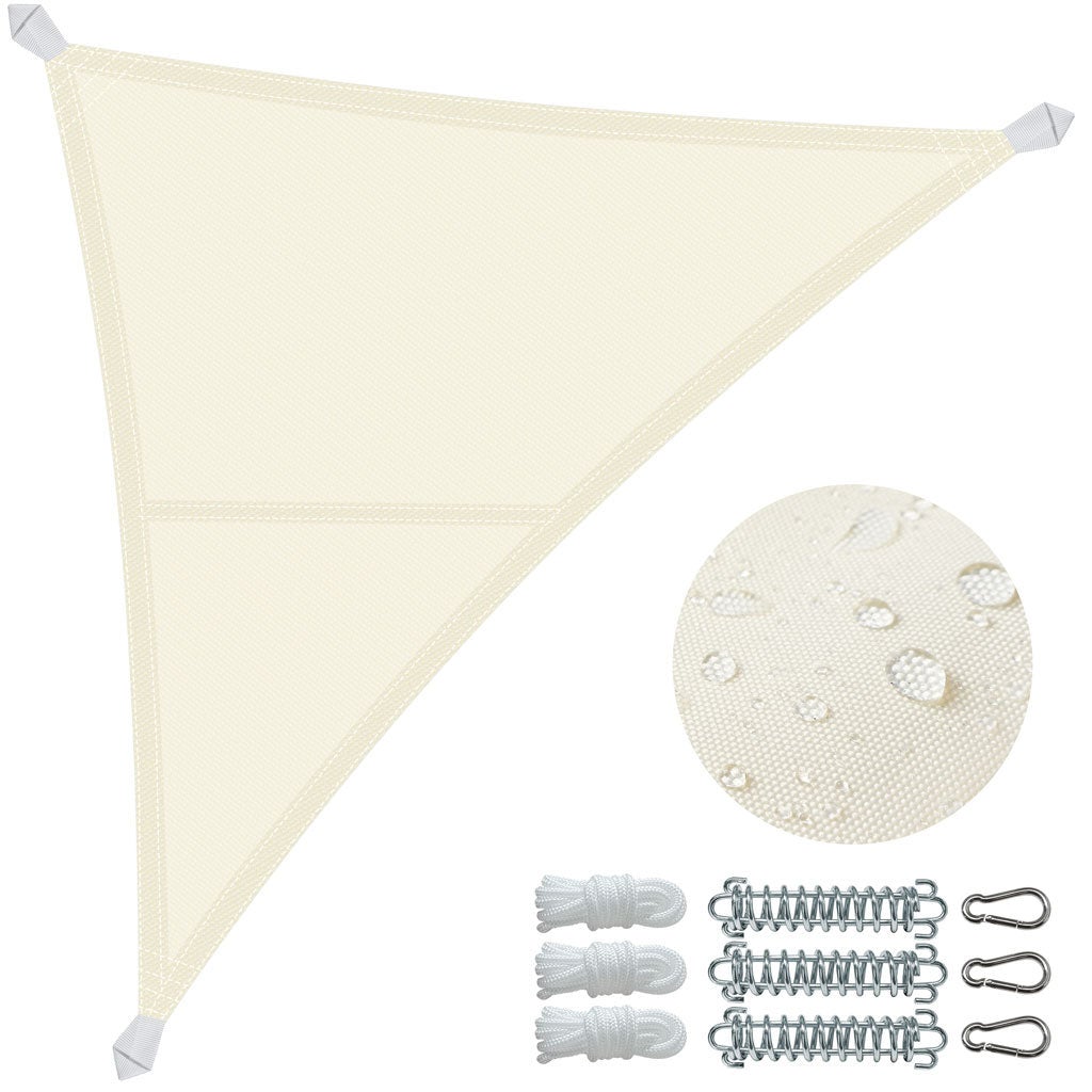 Voile d'ombrage Triangle en Polyester Imperméable avec Kit de Montage ...