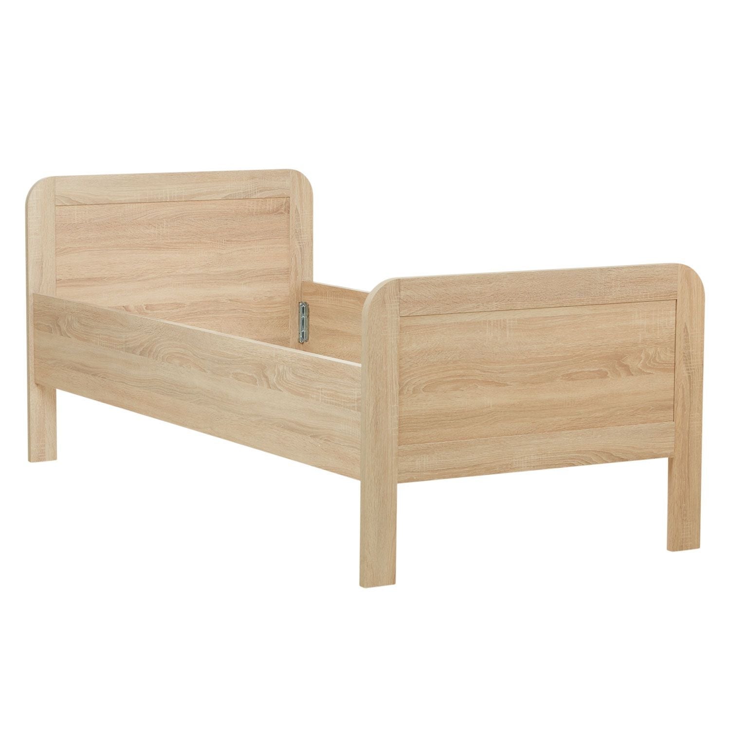 Lit simple une personne cadre de lit avec sommier 90x200 réglable en ...