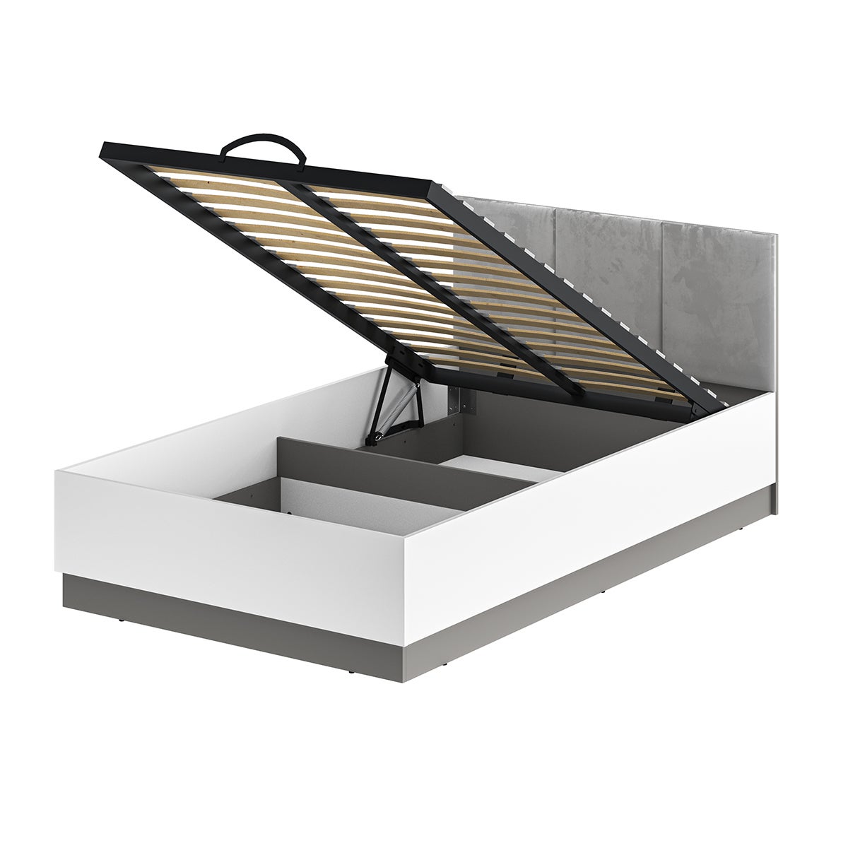 Lit coffre 120x200 sommier inclus Luor Blanc | Leroy Merlin