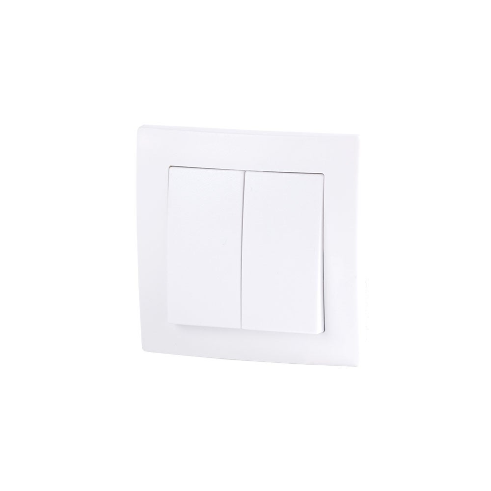 Interruptor Doble 10A 250V Empotrado Terminales Tornillo Blanco- Con ...