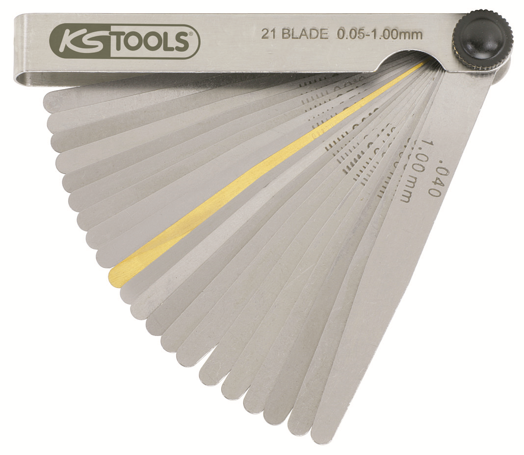 KS TOOLS Jauge d'épaisseur, 20pcs 0,05-1,00mm | Leroy Merlin