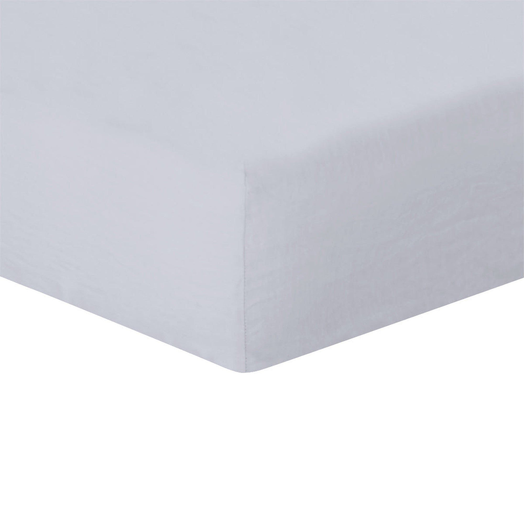 Drap housse 160x200x30 lin lavé gris perle | Leroy Merlin