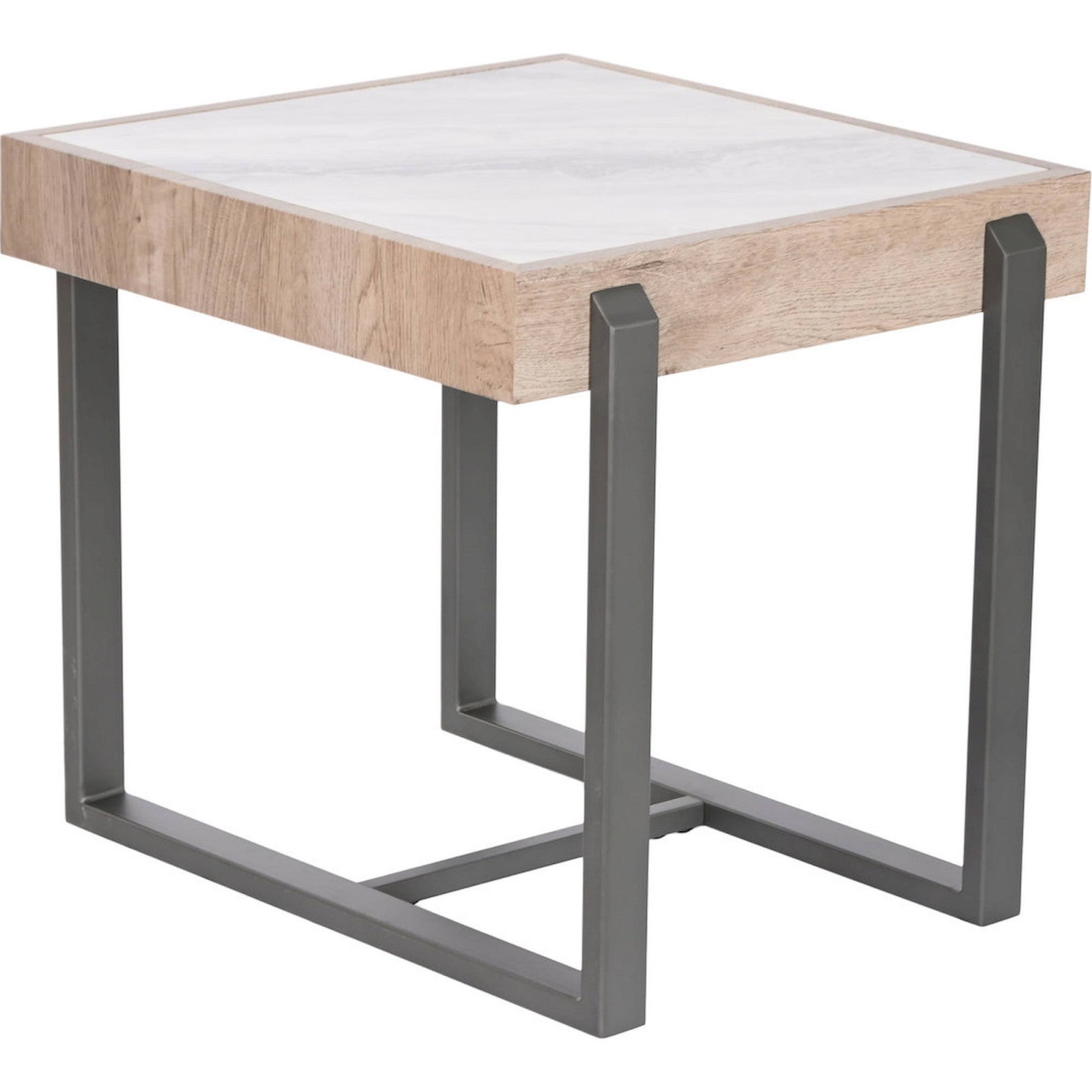 Table d'appoint élégante en métal et pierre exclusive 50 x 50 x 50 cm ...