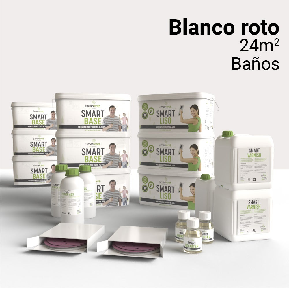 Mega kit microcemento para superficies No absorbentes 24m2. Color ...
