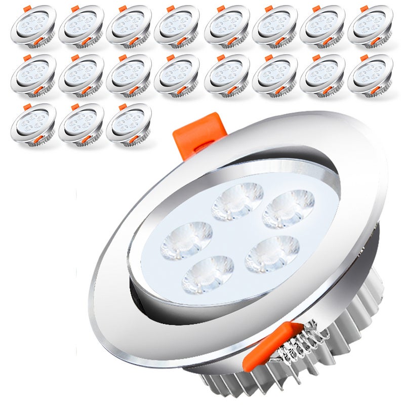 20x Foco LED downlight set plafón downlight empotrable spot IP44 5W ...