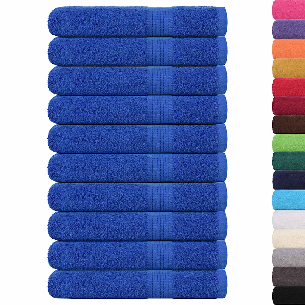Toallas 10 uds 100% algodón azul 100x200 cm 600 gsm CFW790326 | Leroy ...