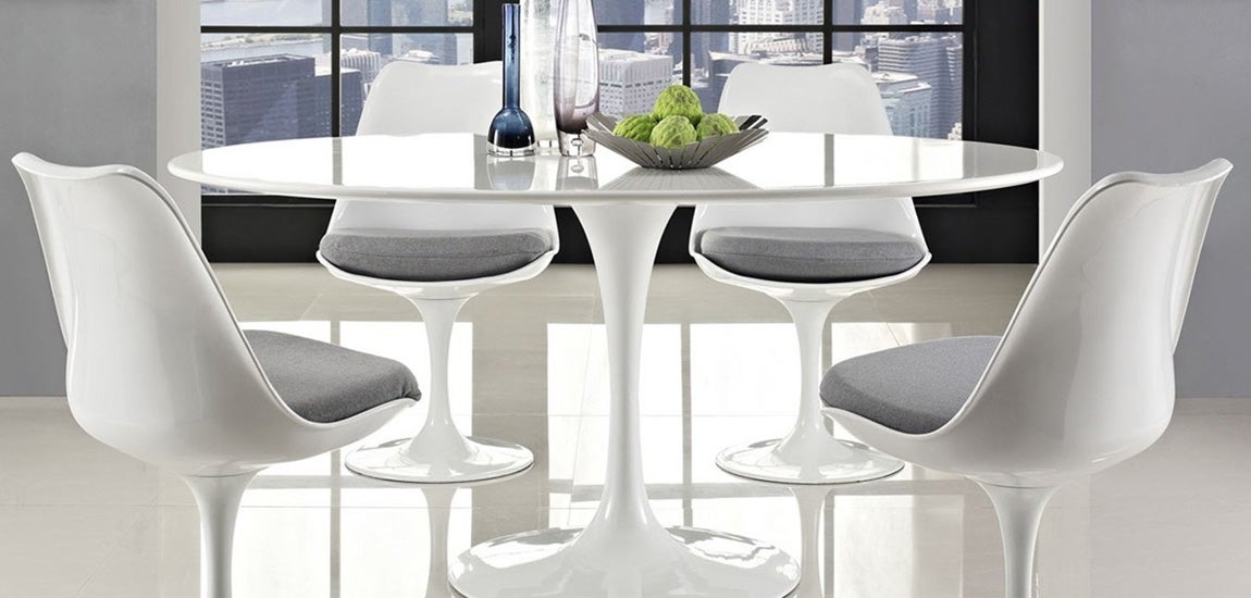 Table ronde laquée blanc Blaker-Diamètre 120 cm | Leroy Merlin