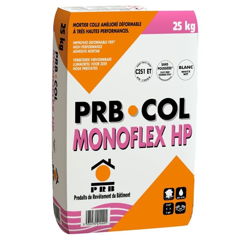 Colle PRB Monoflex HP - Sac de 25 kg - Blanc (colle) | Leroy Merlin